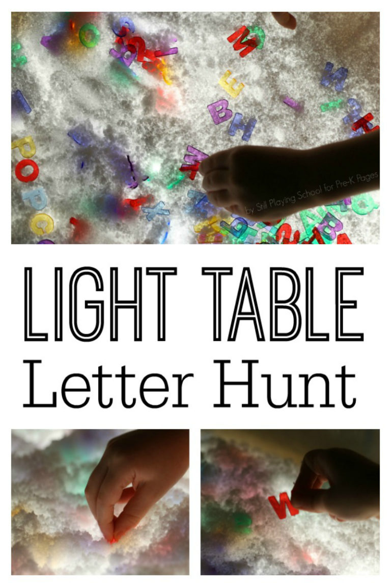 Light Table Letters Hunt - Pre-K Pages