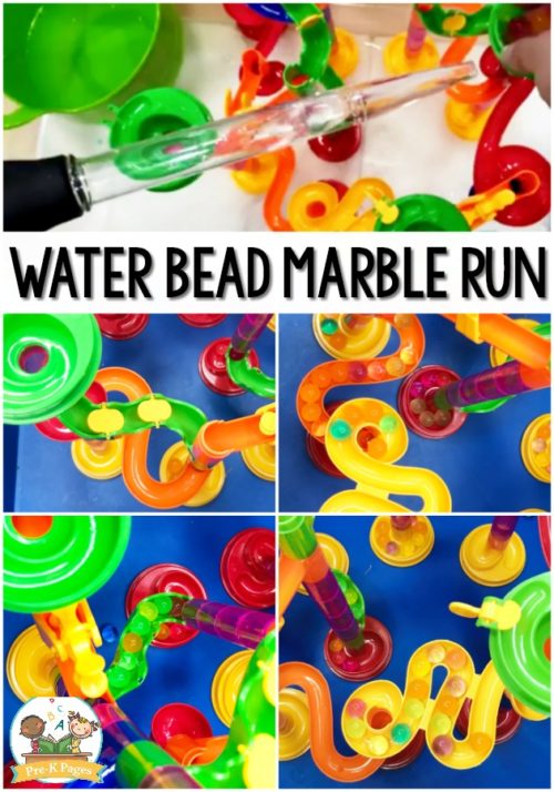 Water Beads STEM Activity for Preschoolers: Marble Run Bath Fun