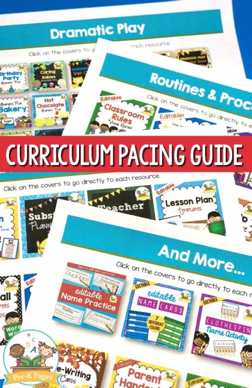 Preschool Curriculum Map for the Whole Year