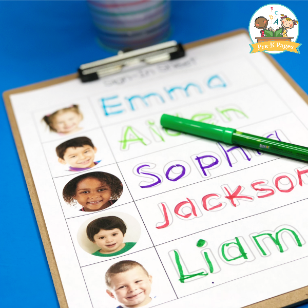 Free Daily Sign In Sheet for Preschool - Pre-K Pages