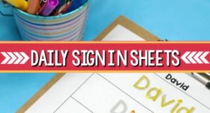 Daily Sign In Sheets for Your Preschool Classroom - Pre-K Pages