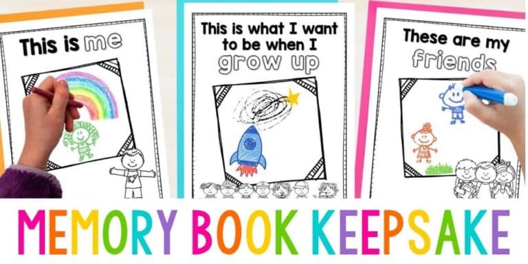 Preschool Memory Book Printable for the End of Year