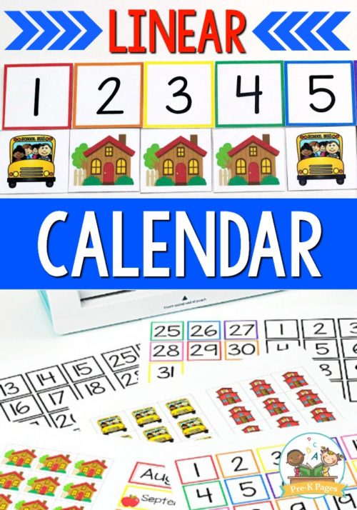 How to Make and Use a Linear Calendar in Preschool - Pre-K Pages