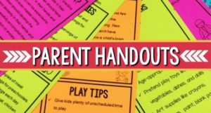 Preschool Back to School Night Printable Handouts for Parents