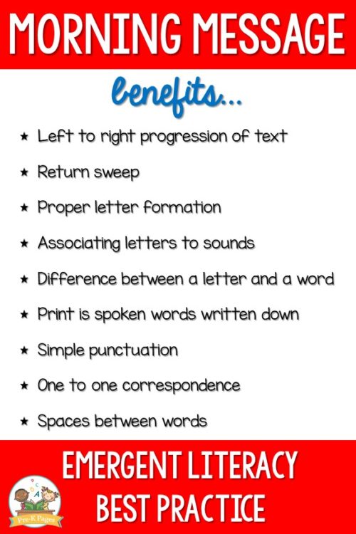 Morning Message in Preschool and Pre-K