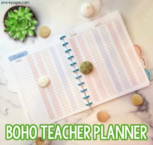 Teacher Planner for Preschool Free Printable - Pre-K Pages