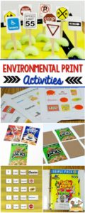 Environmental Print Ideas, Activities, Games and More!