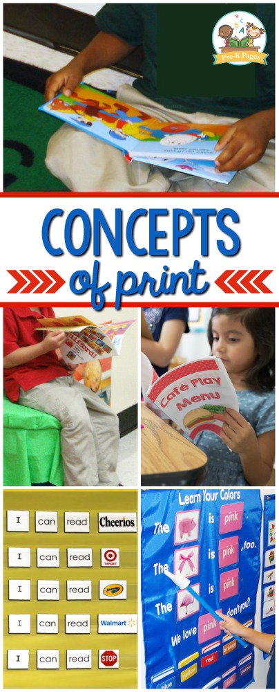 Concepts of Print in Preschool - Pre-K Pages