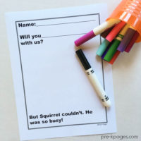 Busy Squirrel Class Book for Fall - Pre-K Pages