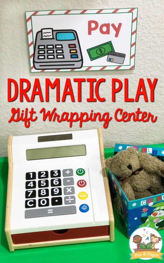 Dramatic Play Holiday Wrapping Center