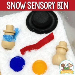 Winter Snowman Sensory Bin - Pre-K Pages