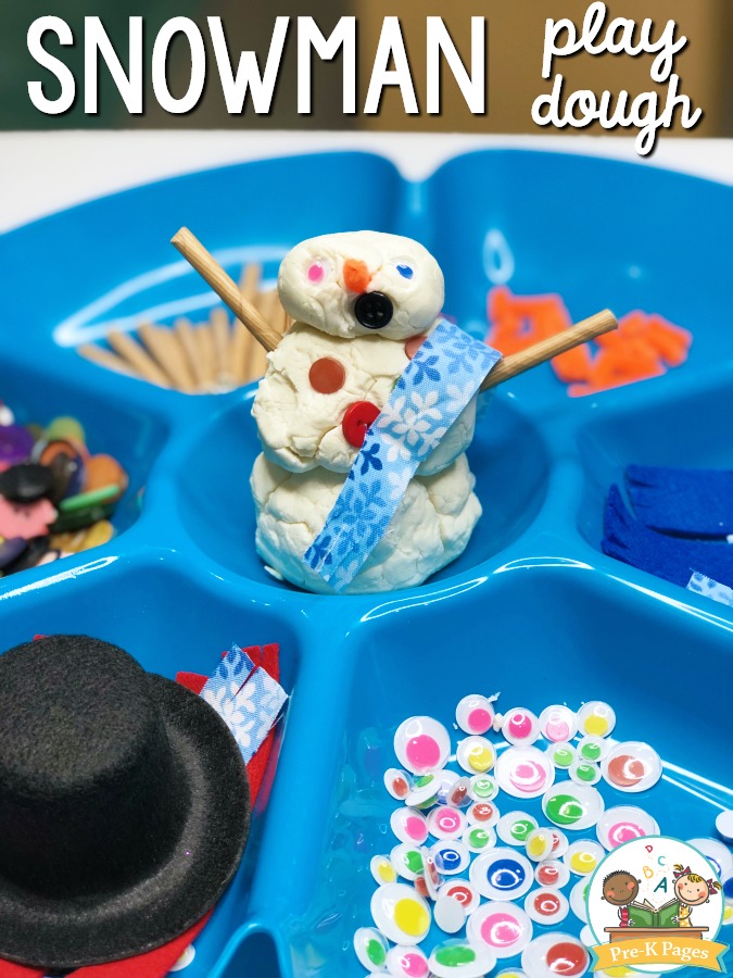 Snowman Play Dough - Pre-K Pages