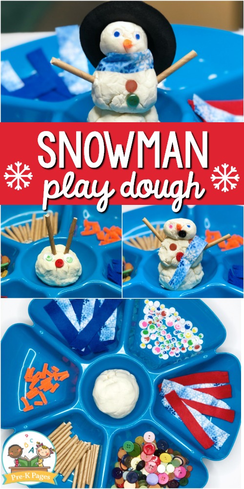 Snowman Play Dough - Pre-K Pages