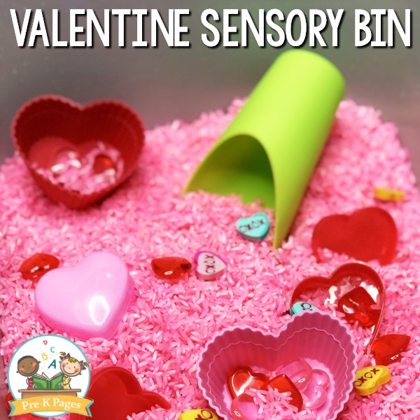 Valentine's Day Sensory Bin for Preschool and Toddlers