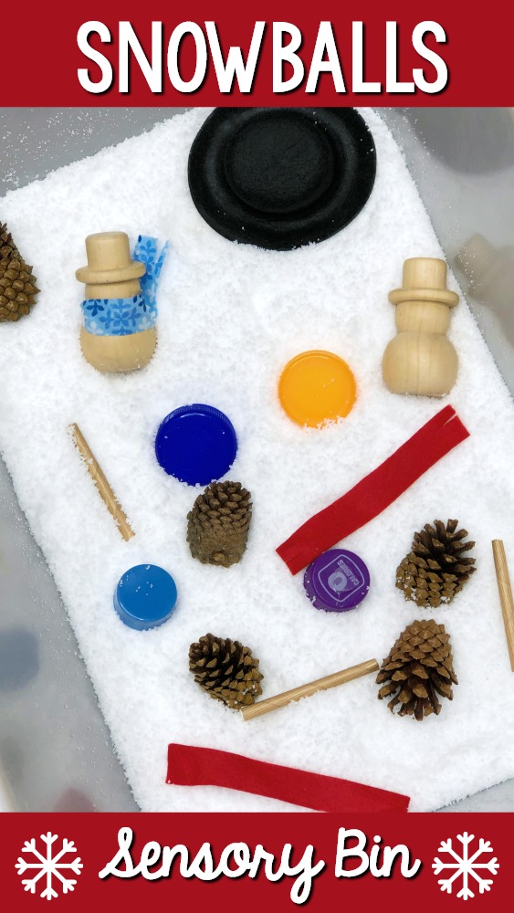 Winter Snowman Sensory Bin - Pre-K Pages