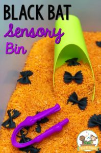 Halloween Black Bat Sensory Bin - Pre-K Pages