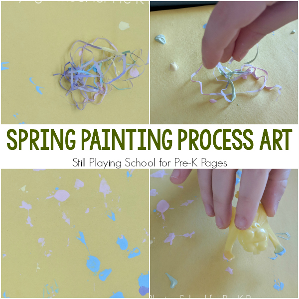 Process Art Painting Activity for Spring or Easter - Pre-K Pages