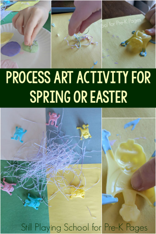 Process Art Painting Activity for Spring or Easter - Pre-K Pages