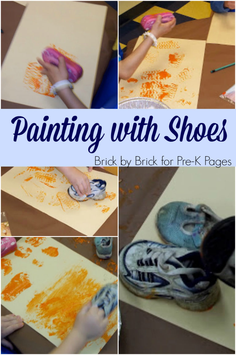 Painting Exploration with Shoes for Preschoolers - Pre-K Pages
