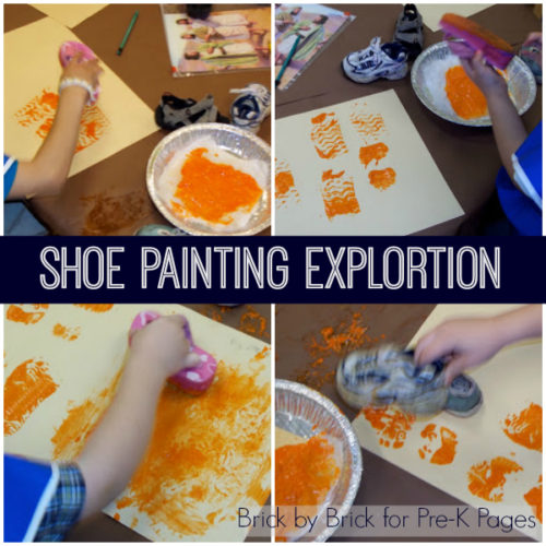 Painting Exploration with Shoes for Preschoolers - Pre-K Pages
