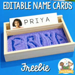 Editable Name Cards with Student Pictures - Pre-K Pages