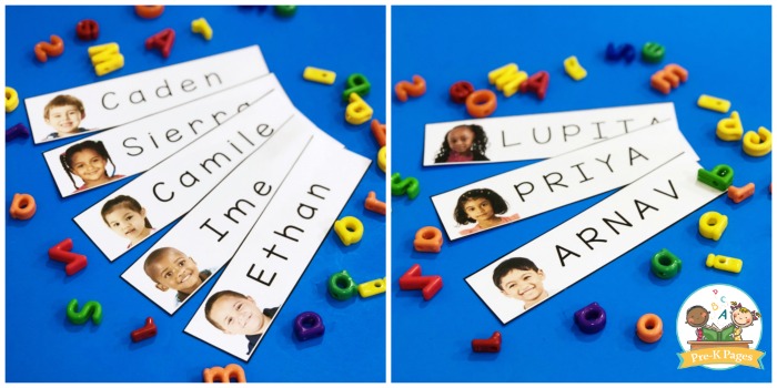 Editable Name Cards with Student Pictures - Pre-K Pages