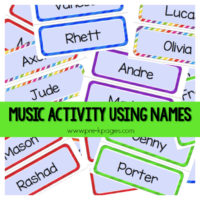 Music Activity Using Names - Pre-K Pages