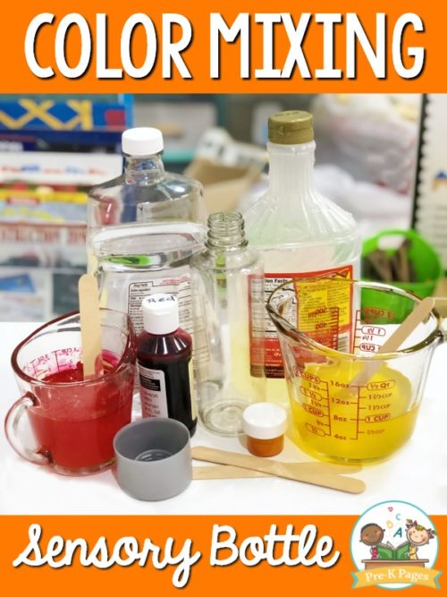 DIY Sensory Bottle with Oil & Water for Toddlers & Preschool