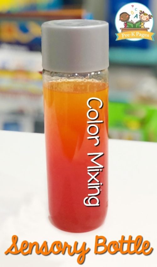 DIY Sensory Bottle with Oil & Water for Toddlers & Preschool