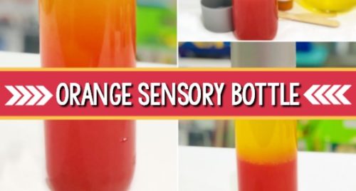 DIY Sensory Bottle with Oil & Water for Toddlers & Preschool
