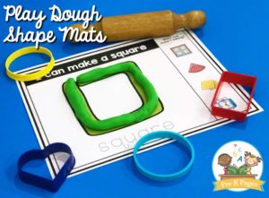 2D Play Dough Shape Mats - Pre-K Pages