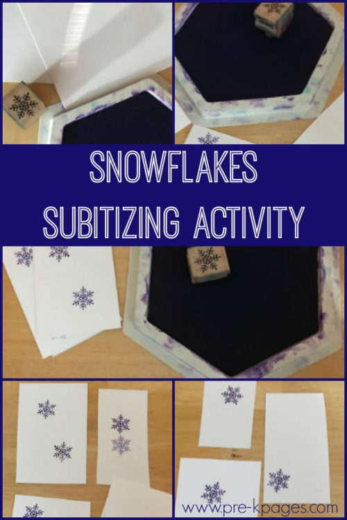 Snowflake Subitizing Activity - Pre-K Pages