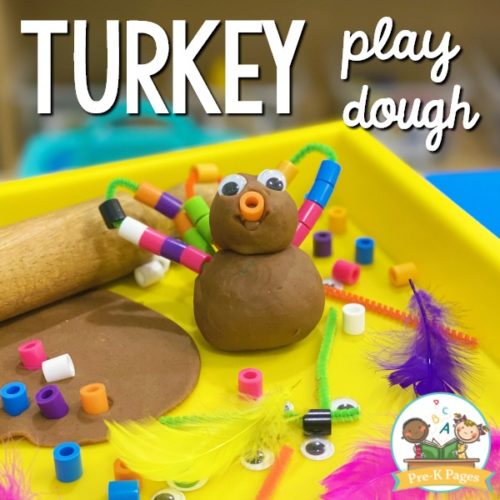 Turkey Play Dough for Thanksgiving - Pre-K Pages