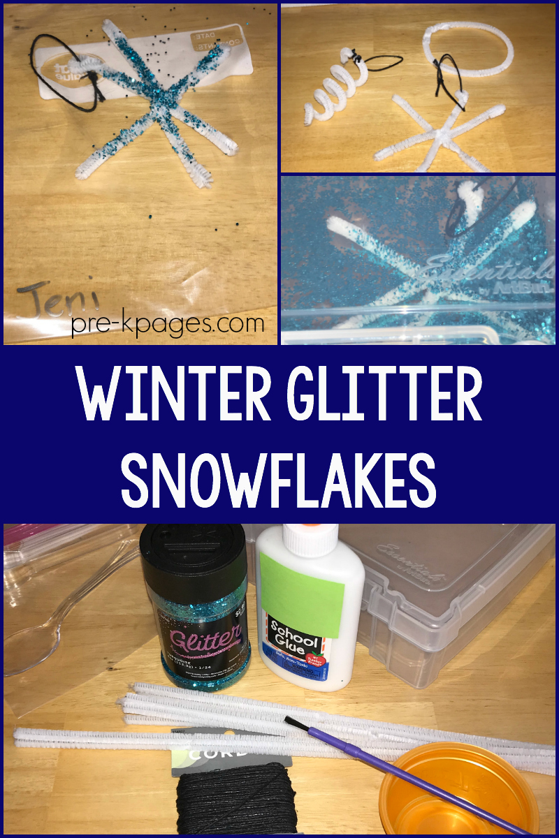 Winter Glitter Snowflakes - Pre-K Pages