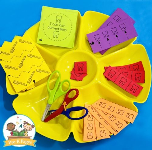 Scissor Cutting Skills Activity Tray - Pre-K Pages