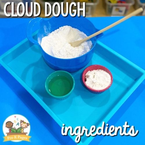 Cloud Dough Sensory Bin - Pre-K Pages