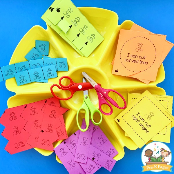 Community Helpers Fine Motor Scissor Skills - Pre-K Pages