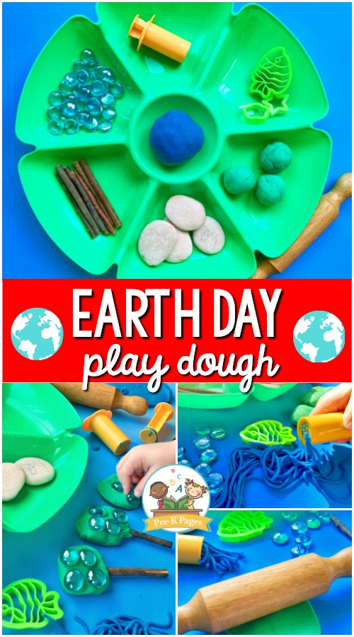 Earth Day Theme Play Dough for Preschool - Pre-K Pages