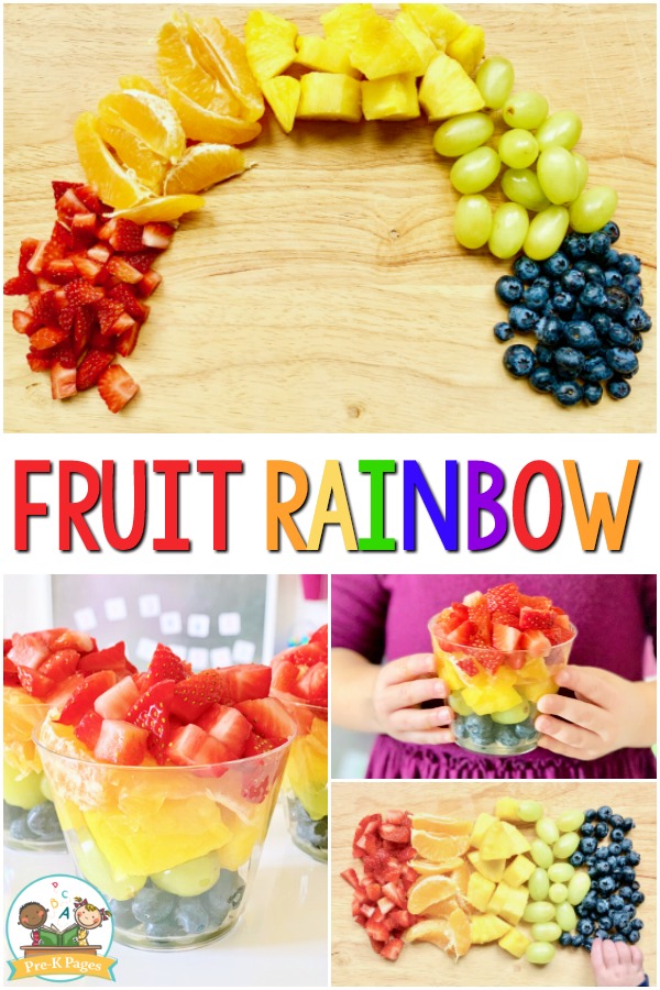 Rainbow Fruit Cups Healthy Preschool Snack - Pre-K Pages