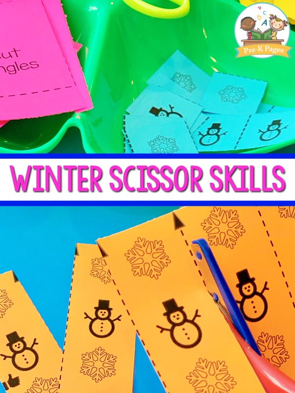 Winter Fine Motor Scissor Skills For Preschool - Pre-K Pages