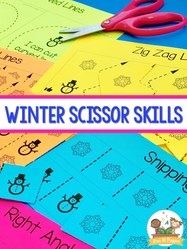 Winter Fine Motor Scissor Skills For Preschool - Pre-K Pages