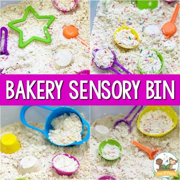 Bakery Theme Cloud Dough Sensory Bin - Pre-K Pages