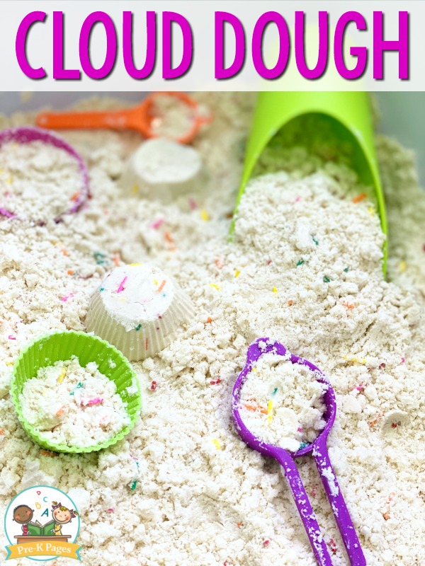 Bakery Theme Cloud Dough Sensory Bin - Pre-K Pages
