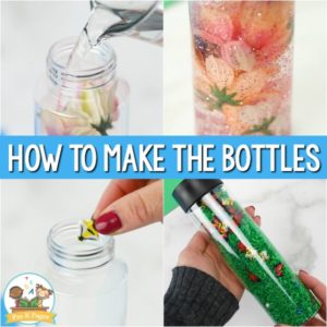 How to Make Spring Sensory Bottles for Preschool & Toddlers