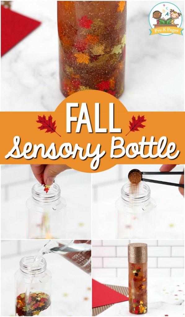 Fall Leaf Sensory Bottle for Preschool - Pre-K Pages