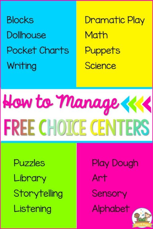 How to Manage Free Choice Learning Centers in Preschool - Pre-K Pages