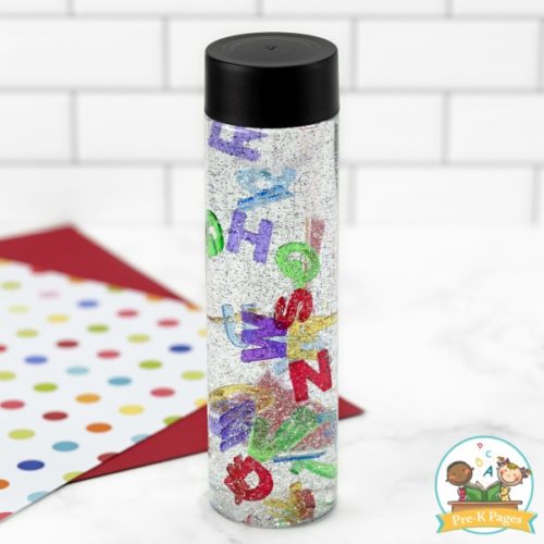 Alphabet Letter Sensory Bottle - Pre-K Pages