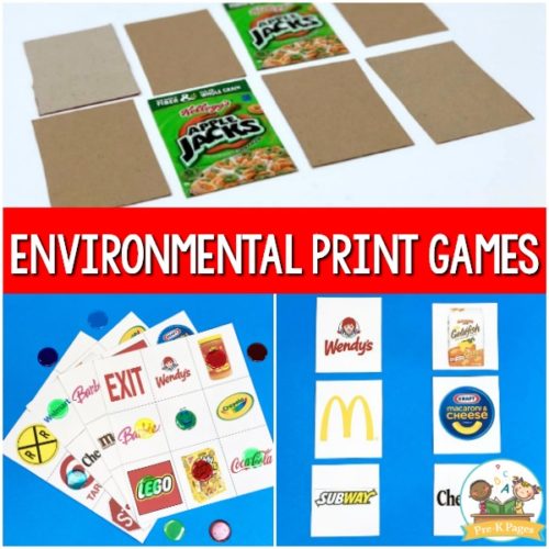Environmental Print Games - Pre-K Pages