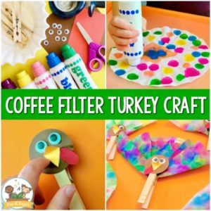 Easy Thanksgiving Crafts for Kids: Coffee Filter Turkey - Pre-K Pages