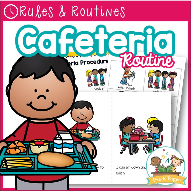Cafeteria Visual Routine - Pre-K Pages